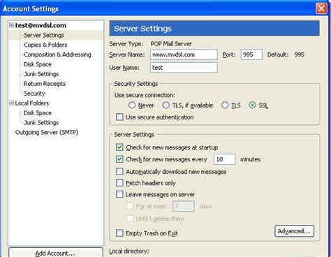 Mvt Thunderbird Remote Email Setup