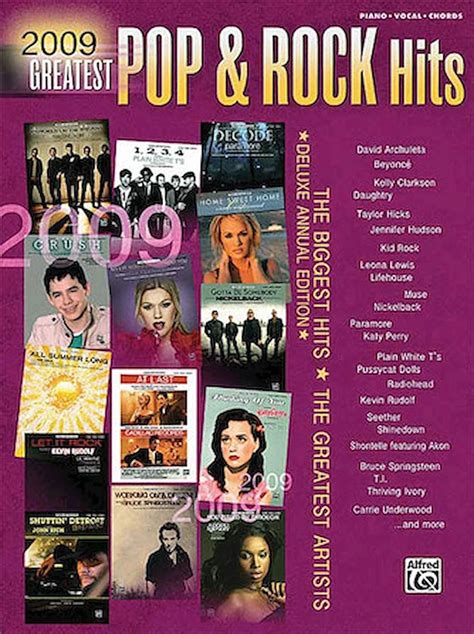 2009 Greatest Pop And Rock Hits The Biggest Hits The Greatest Artists