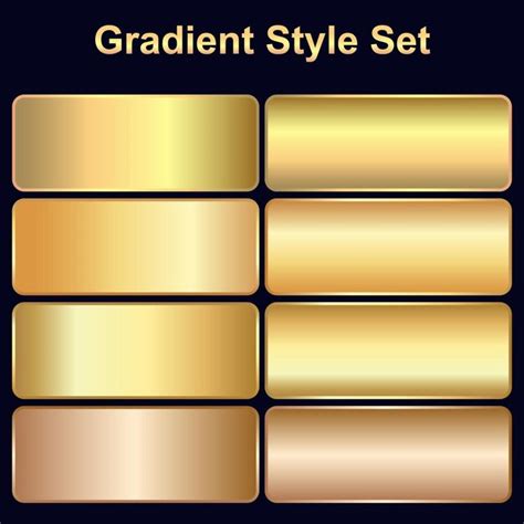 Premium Vector Golden Gradient Style Set