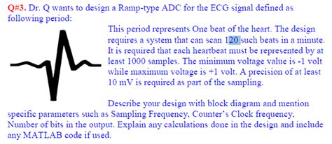 Solved Q Dr Q Wants To Design A Ramp Type ADC For The Chegg