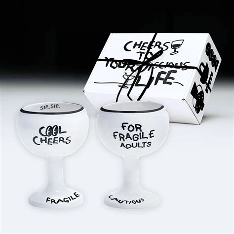 Fragile Adult Club 와인잔 선물세트 2 Types 감도 깊은 취향 셀렉트샵 29cm