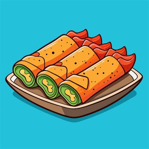 Premium Vector Vector Design Of Spring Rolls Artwork