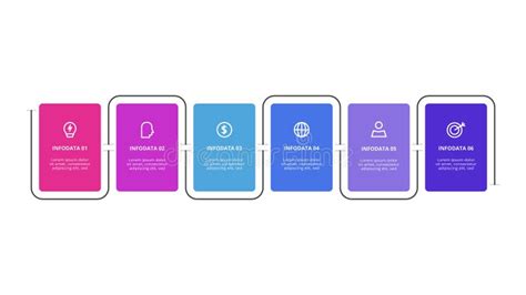 Rectangles Infographic With 6 Steps Options Parts Or Processes