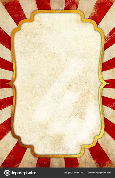 Vintage Circus Poster Blanco Template Circus Poster Achtergrond Met Een