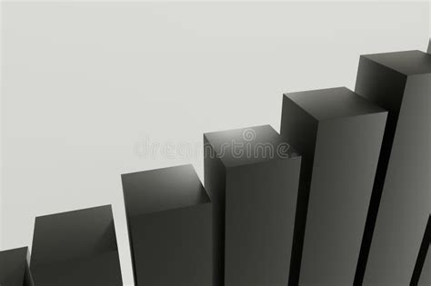 3d Render A Series Of Black Cubes Stacked On Top Of Each Other Stock