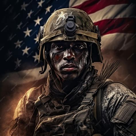 Premium Photo Defenders Of The Flag American Soldier Ready For Deployment