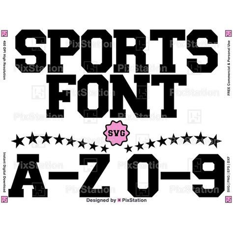 Sports Svg Font Athletic Font Svg College Svg Font Svg Al Inspire Uplift