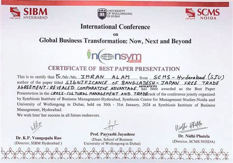 Imran Alam On Linkedin Received Best Paper Award In An International