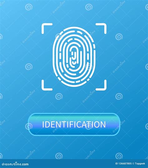 Fingerprint Verification Grey Icon Isolated On White Background Vector