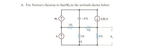 Solved Use Norton S Theorem To Find Vo In The Network Chegg