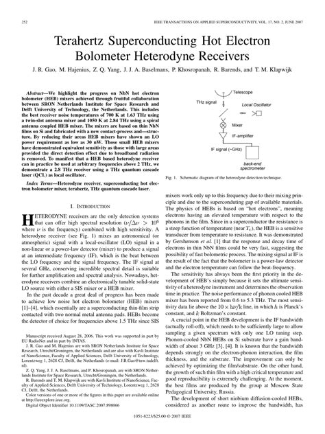 Pdf Twin Slot Antenna Coupled Nbn Hot Electron Bolometer Mixers For