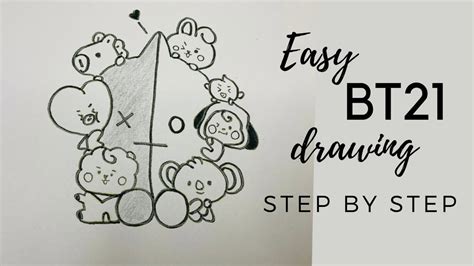 Bts Drawings Bts Face Step By Step Drawing Bookmarks Youtube Easy