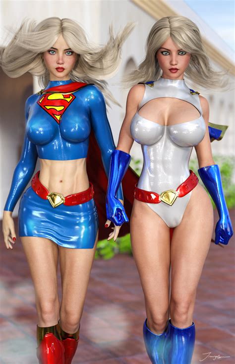 Rule 34 2girls 3d Abs Argoan Belly Button Belt Big Breasts Blonde Hair Blue Boots Blue Cape
