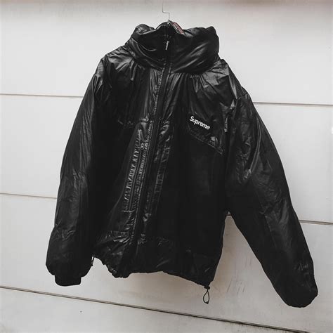 Supreme Reversible Featherweight Down Puffer Jacket Black Line Shopping