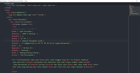 Membuat Bioadata Dengan PHP Serba Serbi Programming
