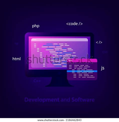Programming Coding Concept Program Source Code Stock Vector Royalty