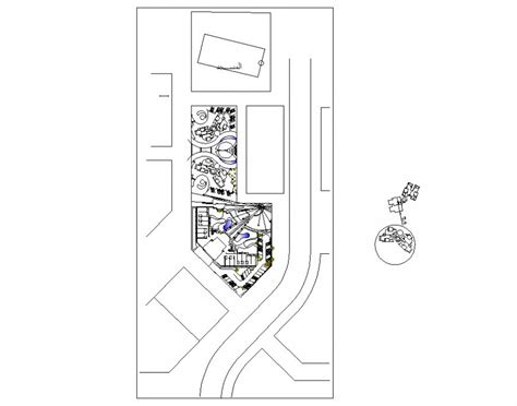 Regional Hotel Architecture Layout Plan With Landscaping Structure Cad
