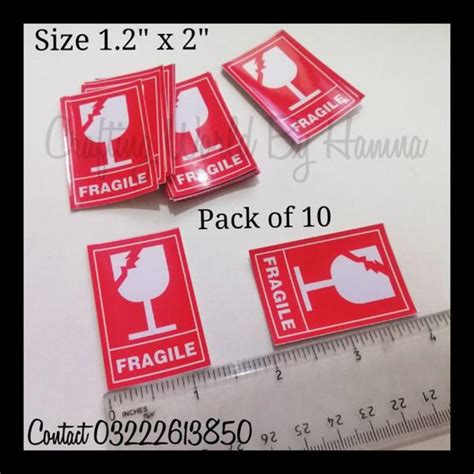 10 20 50 100 Fragile Stickers Packing Material Handle With Care