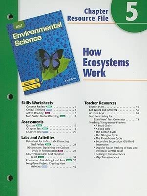 Holt Environmental Science Chapter 5 Resource File How Ecosystems Work