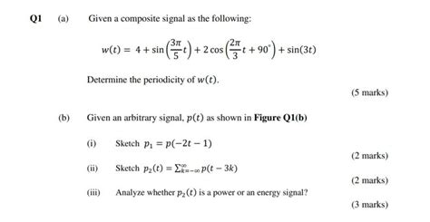 solved q1 a given a composite signal as the following