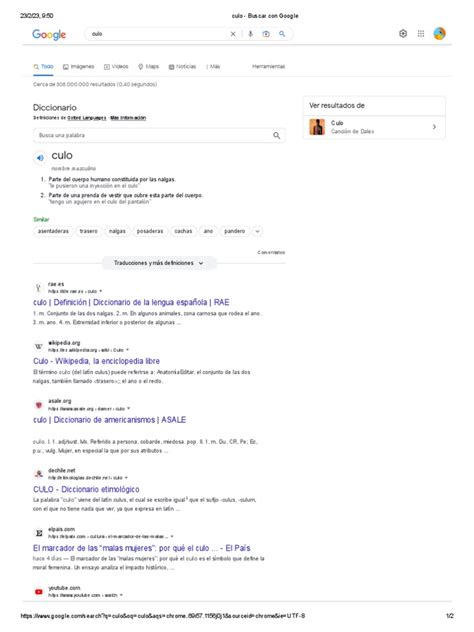 Culo Bonito Pdf Nalgas Diccionario
