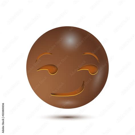 Flirting Face Smug Face Suggestive Face Vector Illustration Emoji