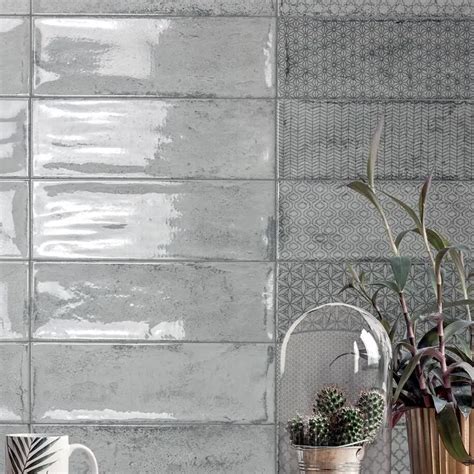 Arles Silver Gloss Ceramic Wall Tile By Gemini From Ctd Tiles