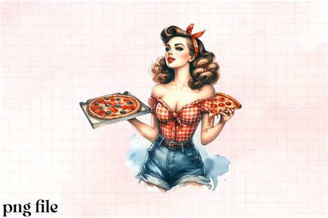 Vintage Pin Up Girl Clipart Gráfico Por Ak Graphics · Creative Fabrica
