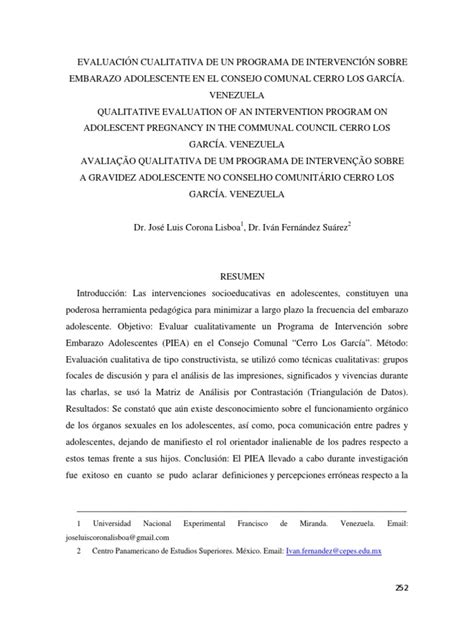 Intervención Socioeducativa Vnzla Pdf