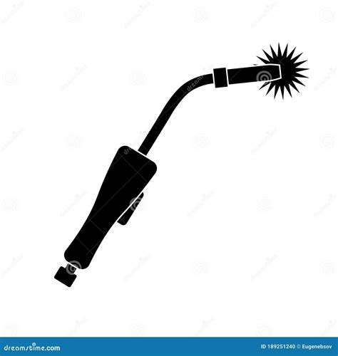 Welding Torch With Spark Welder Tool Vector Design Stock Vector