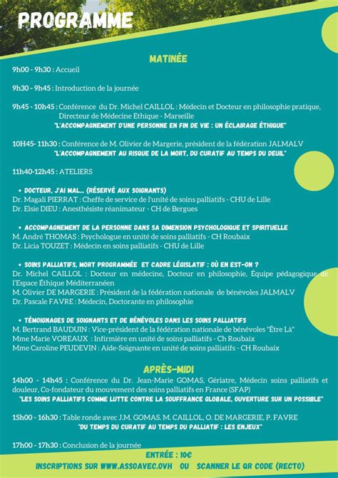 Journée Sur Les Soins Palliatifs Csphf
