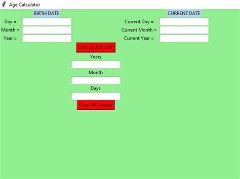 Age Calculator Project In Python With Source Code And Report Download