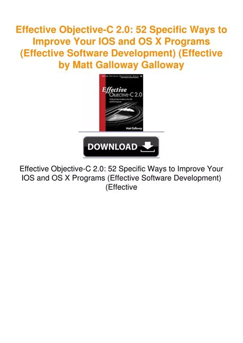 PPT Effective Objective C 2 0 52 Specific Ways To Improve Your IOS And OS X PowerPoint