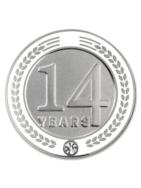 PinMart S 14 Years Of Service Award Employee Recognition Gift Lapel Pin