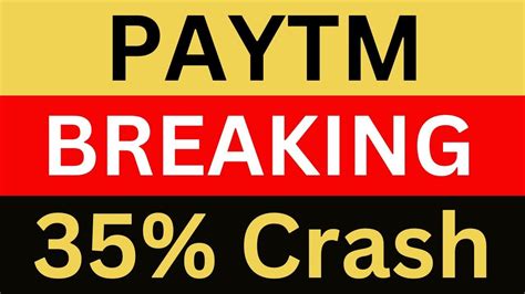 Paytm Stock Crash Paytm Share News Paytm Latest News Paytm