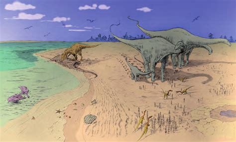 Interpretation Of The Near Coastal Palaeoenvironment Drawing By T