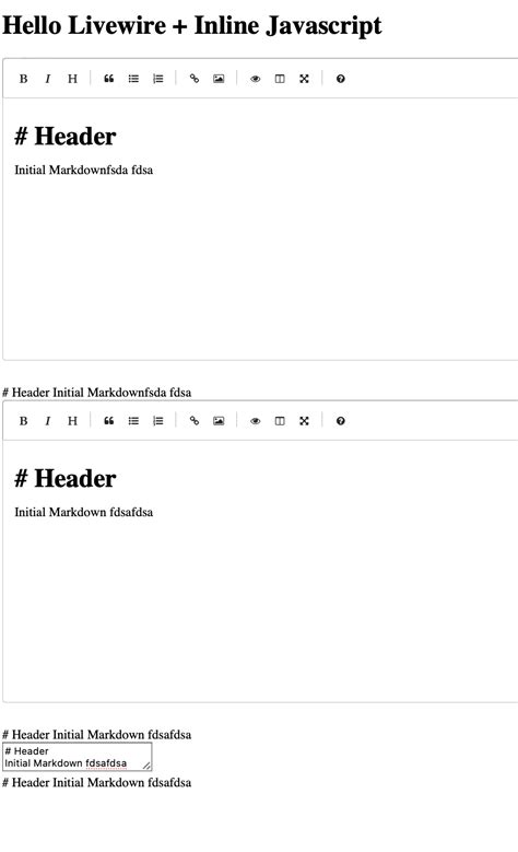 Complete Inline Javascript Example · Livewire Livewire · Discussion 1898 · Github