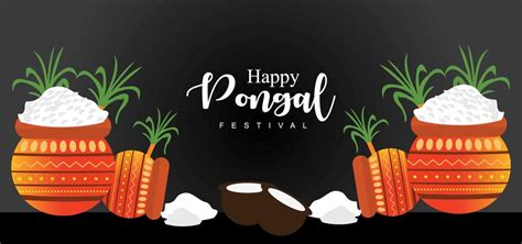 รูปบัตรอวยพร Pongal เพื่อการออกแบบเทศกาลเก็บเกี่ยวภาคใต้ของอินเดีย พื้น
