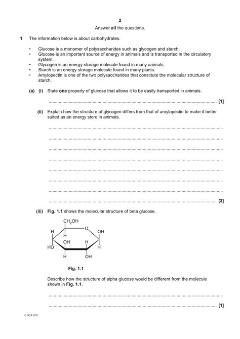 SOLUTION Biology A H020 02 Question Paper Oct 2021 Studypool