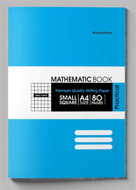 masterprint a4 mathematic book square grid 80pgs mmb 80