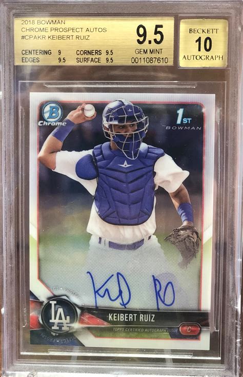 Keibert Ruiz Bowman Chrome Auto 2018 Bgs 95 Myslabs