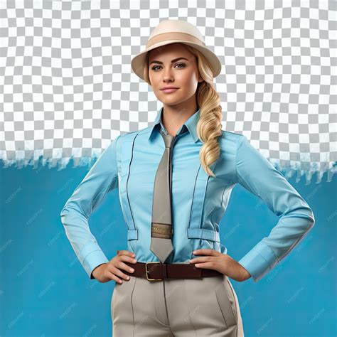 Premium Psd A Defensive Young Adult Woman With Blonde Hair From The