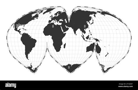 Vector World Map Alan K Philbricks Interrupted Sinu Mollweide