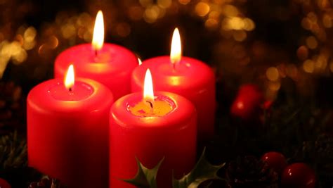 Close Up Of Four Burning Candles Stock Footage Video 3913181