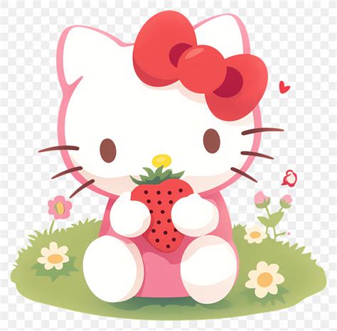 Hello Kitty With Strawberry Hello Kitty With Strawberry Png