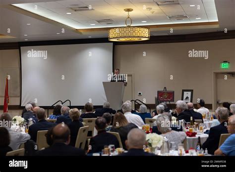 U S Marine Corps Maj General Jay Bargeron 3d Marine Division Commanding General Speaks At