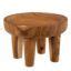 Kinnia Design Mesa Centro Natural Madera De Suar 60 X 60 X 40 Cm