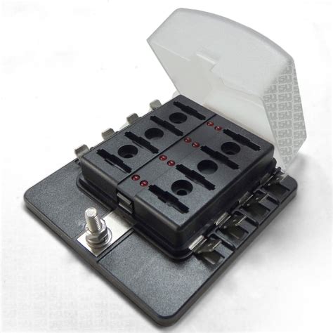 8 Way 12V Fuse Block LED Indicators Blade Terminals UTVDUDE