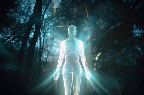 Silhouette Of Human Astral Body Concept Image For Near Death Experience