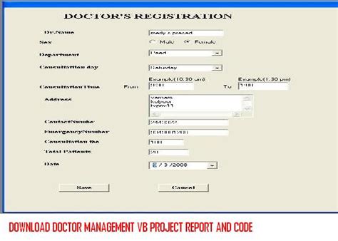 Download Doctor Management Vb Project Report And Code 1000 Projects